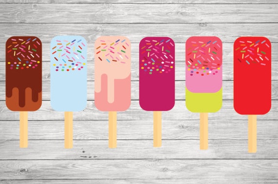 Popsicle Clipart Ice Cream Clipart Svg Summer Clipart Ice - Etsy
