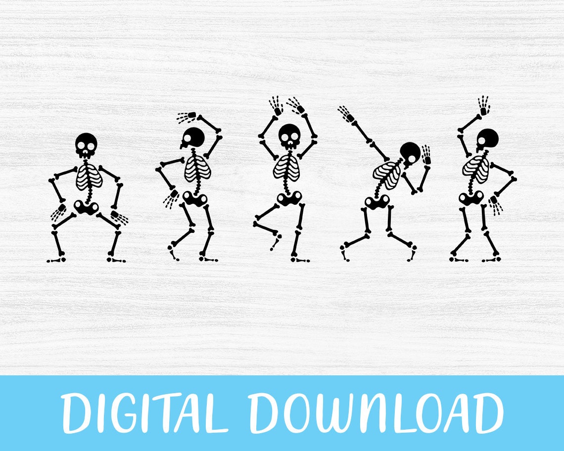 Dancing Skeleton Svg Skeleton Svg Funny Halloween Svg Skull - Etsy