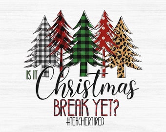 Teacher Christmas Break Png - Etsy