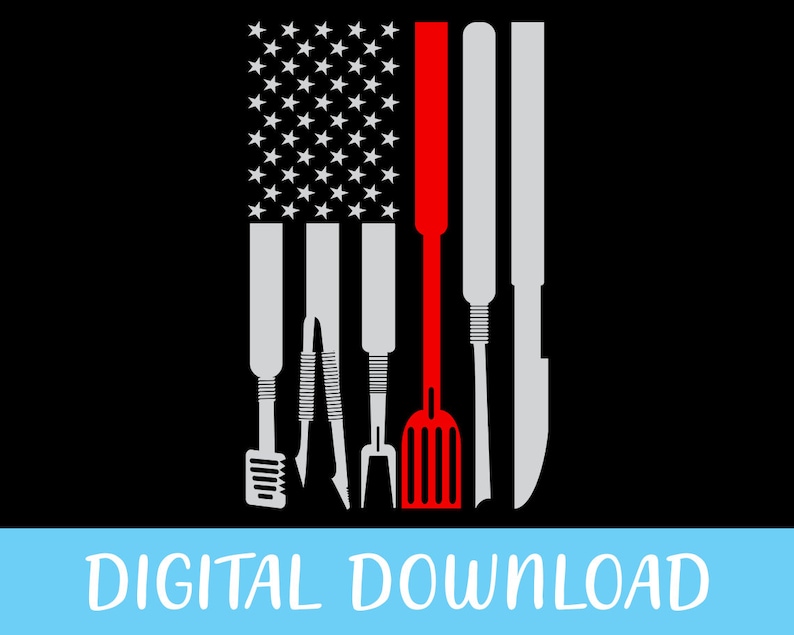 Chef Usa Flag Bbq Grilling Svg Grill Master Svg Cooking - Etsy