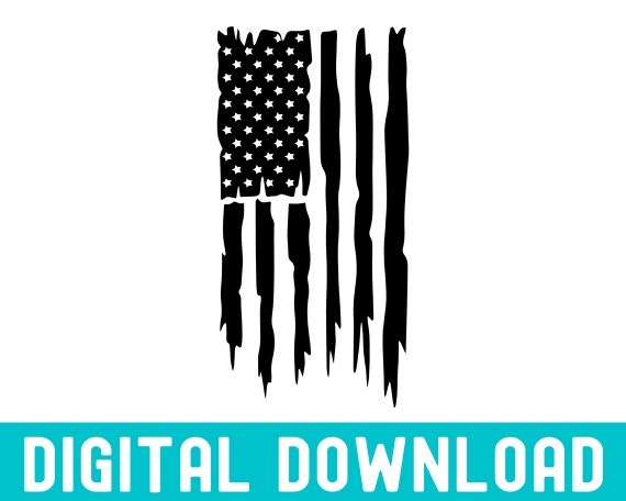 Distressed Vertical American Flag Svg American Flag Svg - Etsy