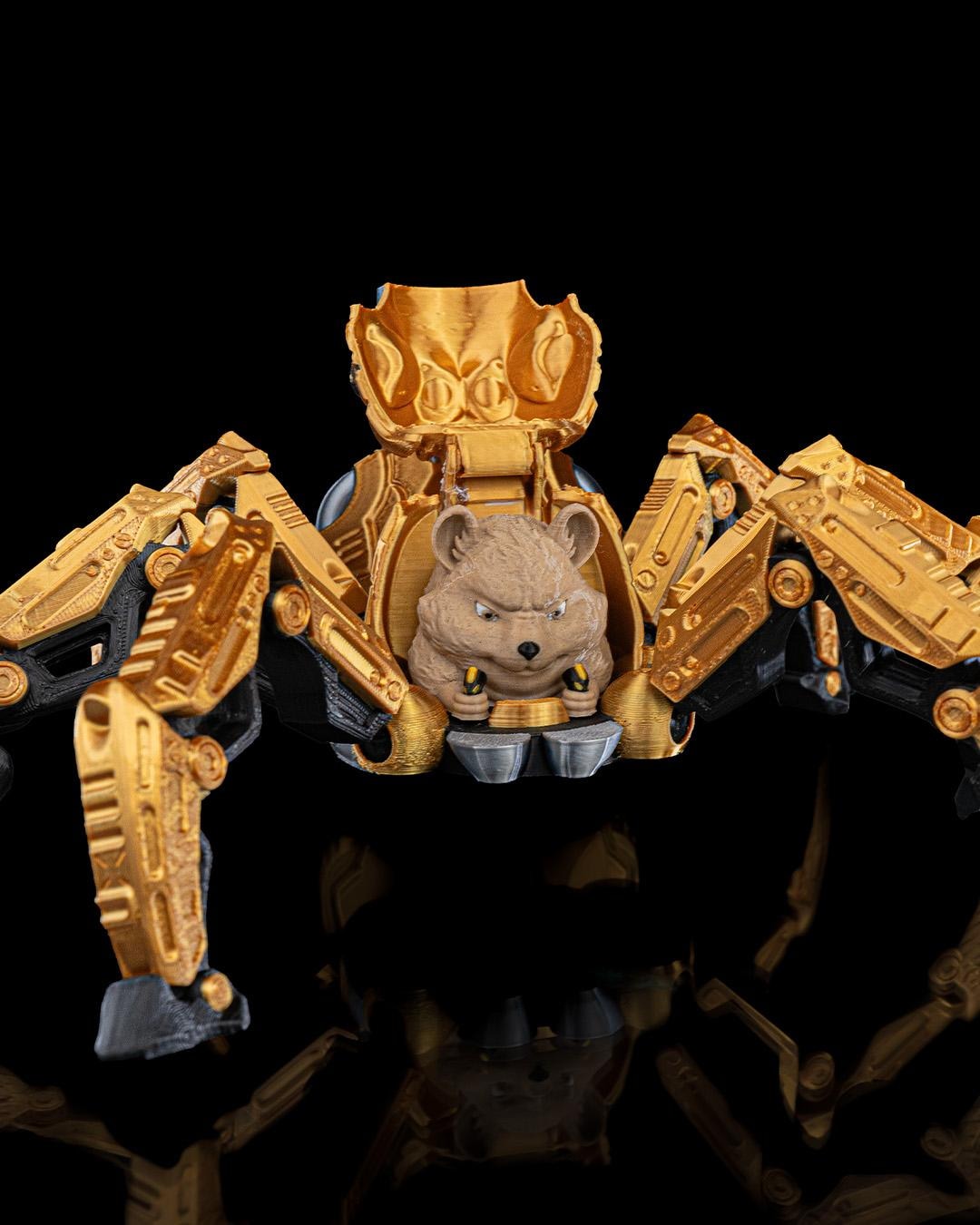 3D Printed Spiderbot Robotic Giant Spider With Hamster Operator - Etsy