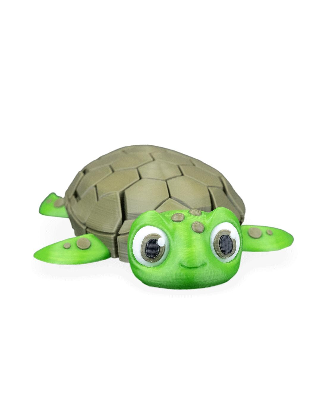 3-D Printed Articulated Mesh Turtle Key Chain - Etsy