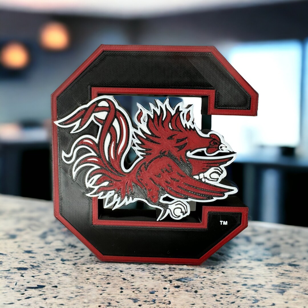 Officially Licensed South Carolina Gamecocks 3D Printed Decoration - Etsy
