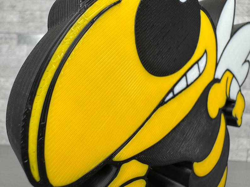 Officially Licensed Georgia Tech Buzz Yellow Jacket Mascot 3D Printed ...
