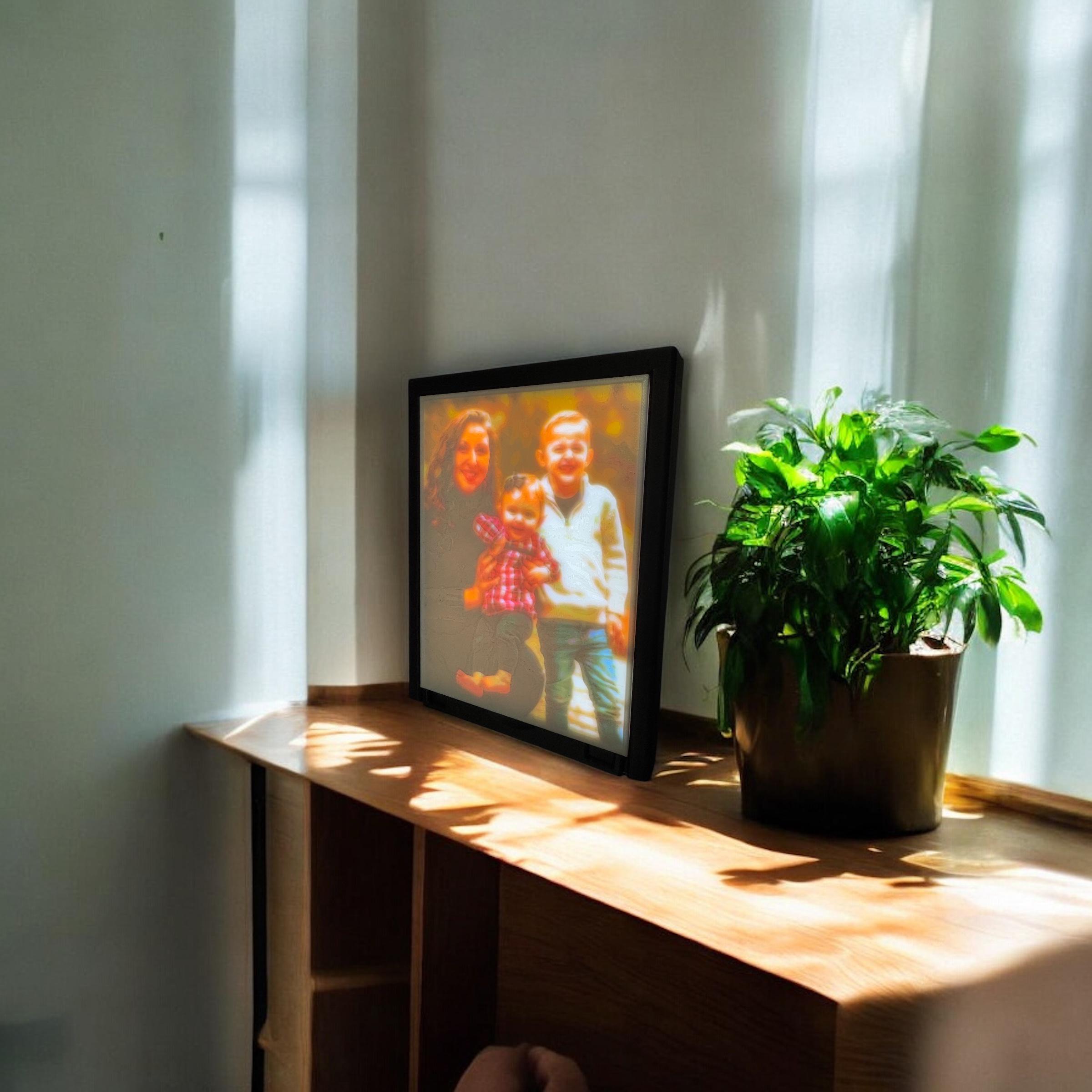 3D Printed Full Color Back-lit Custom Lithophane Framed Picture - Etsy