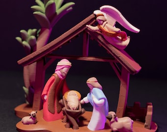 3D Printed Stand up Nativity Scene - Etsy