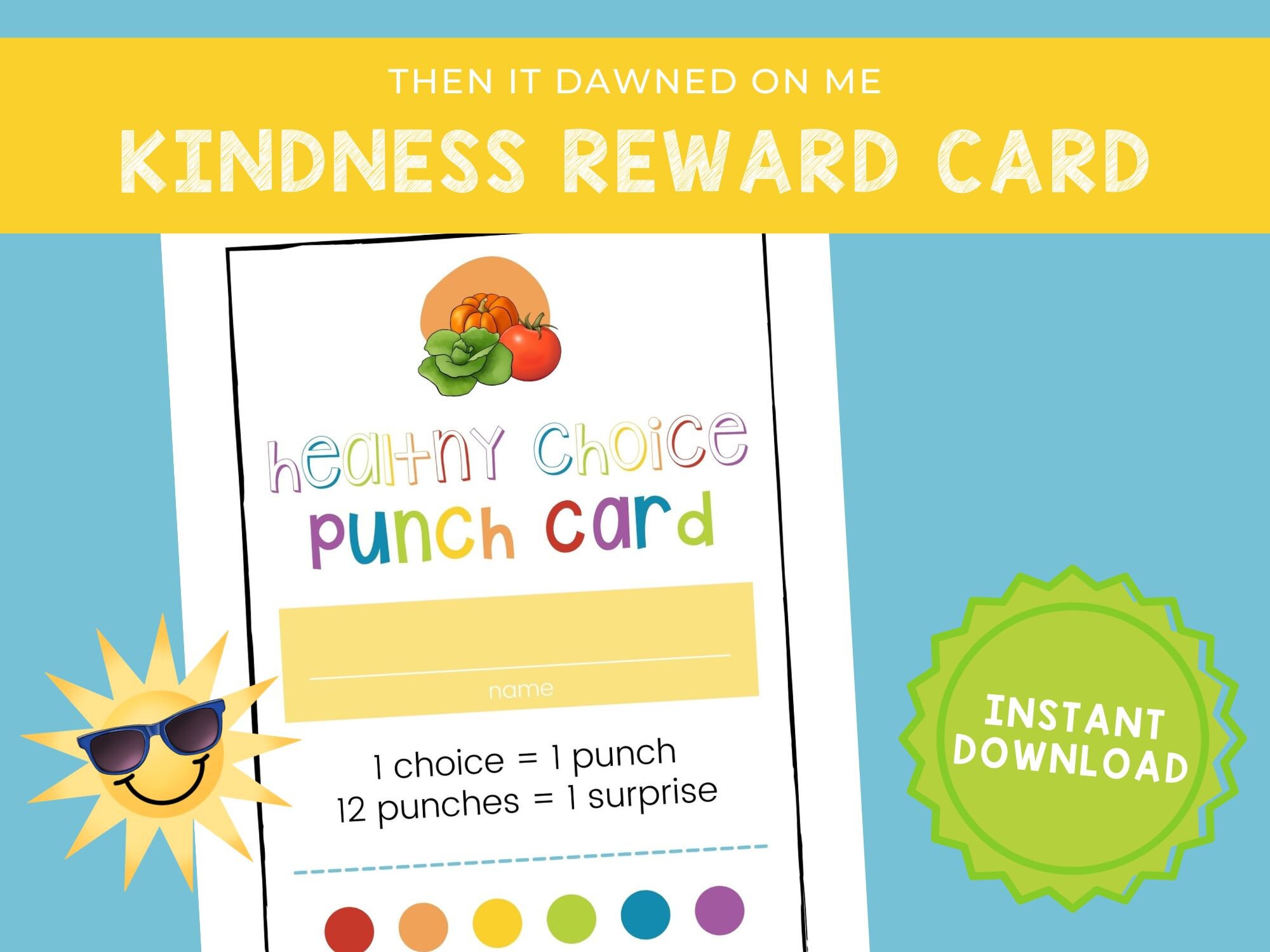 Kindness Punch Cards - Printable Cards