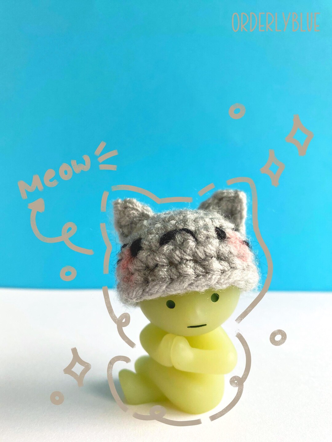 Smiski Cat Hat Crochet Pattern | Crochet Pattern Only | Figurine Hat ...