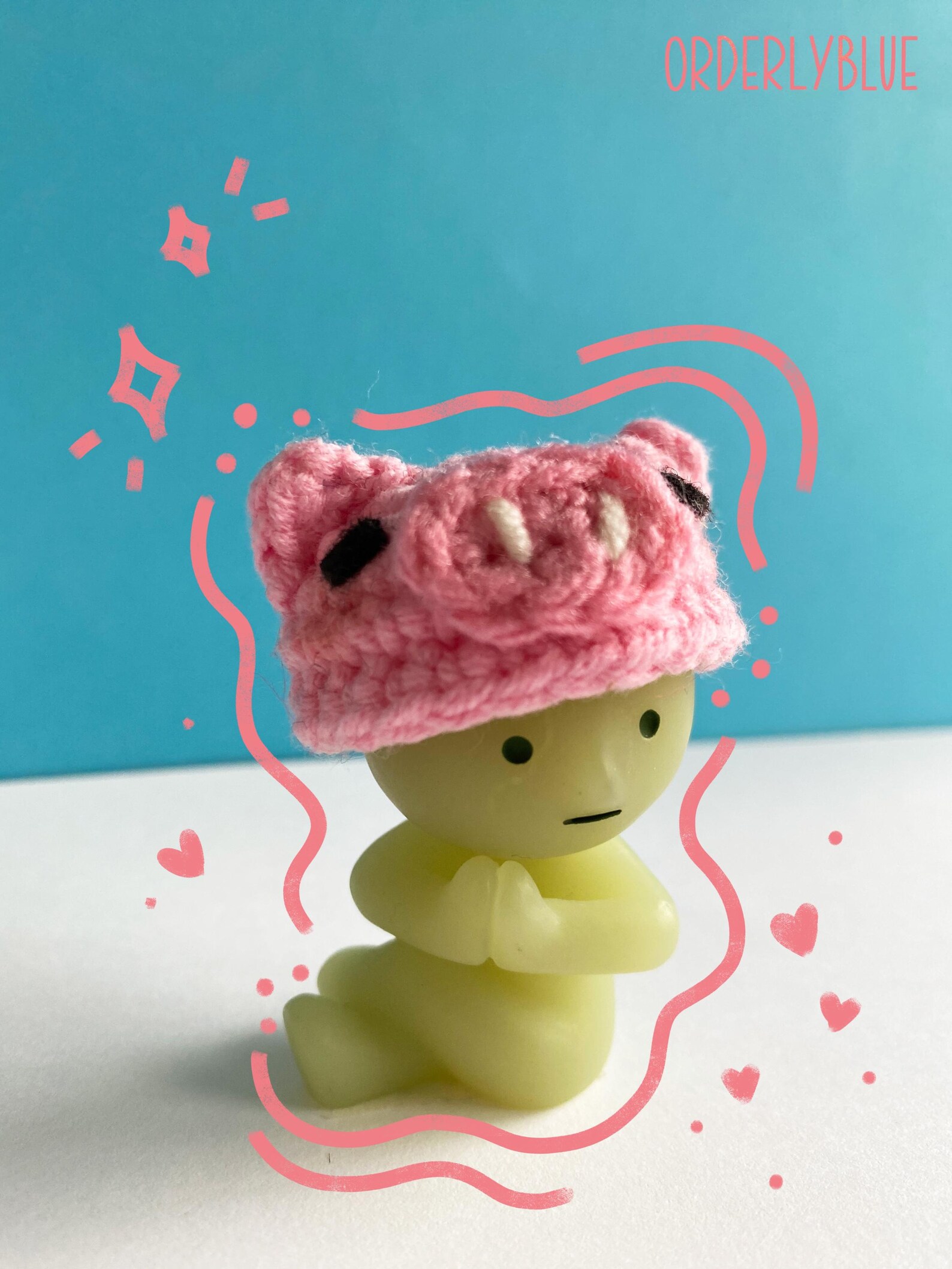 Smiski Pig Hat Crochet Pattern | Crochet Pattern Only | Figurine Hat ...