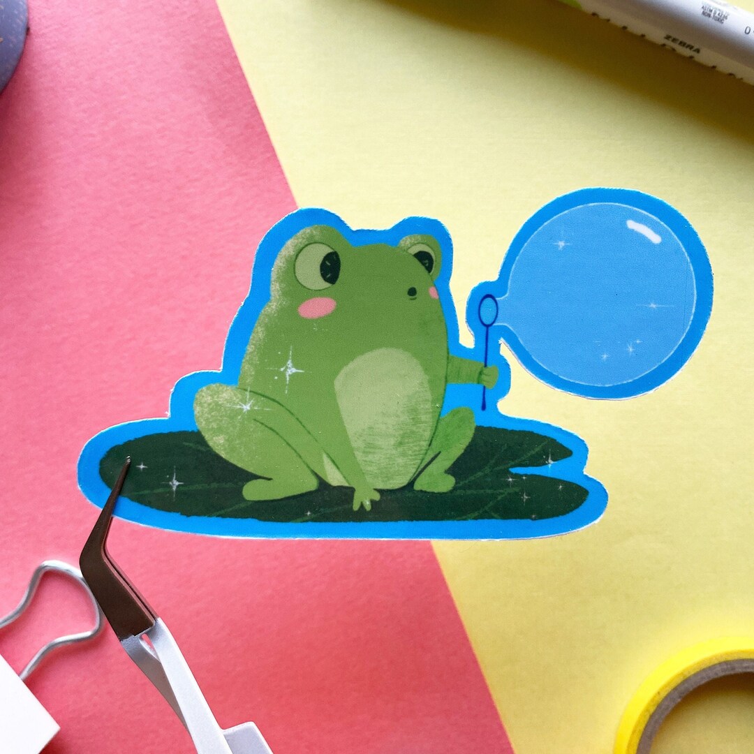 Frog Sticker Cute Vinly Sticker Bullet Journal Bujo Notebook Planner ...