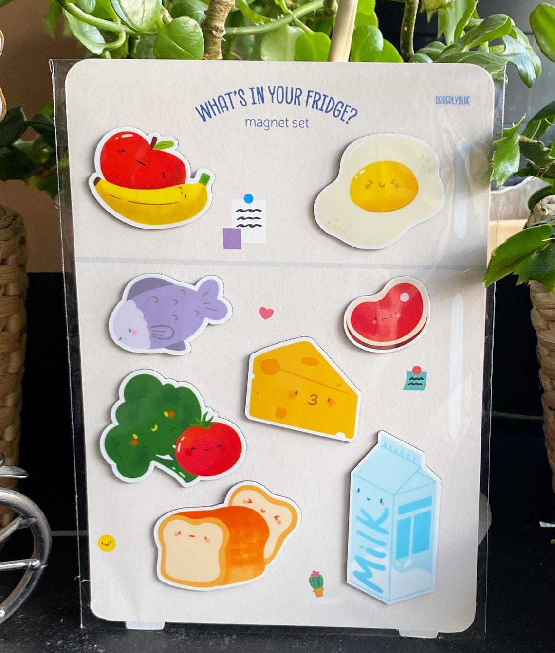 What's in Your Fridge? Magnet Set | Cute Grocery Magnets | Custom Die ...