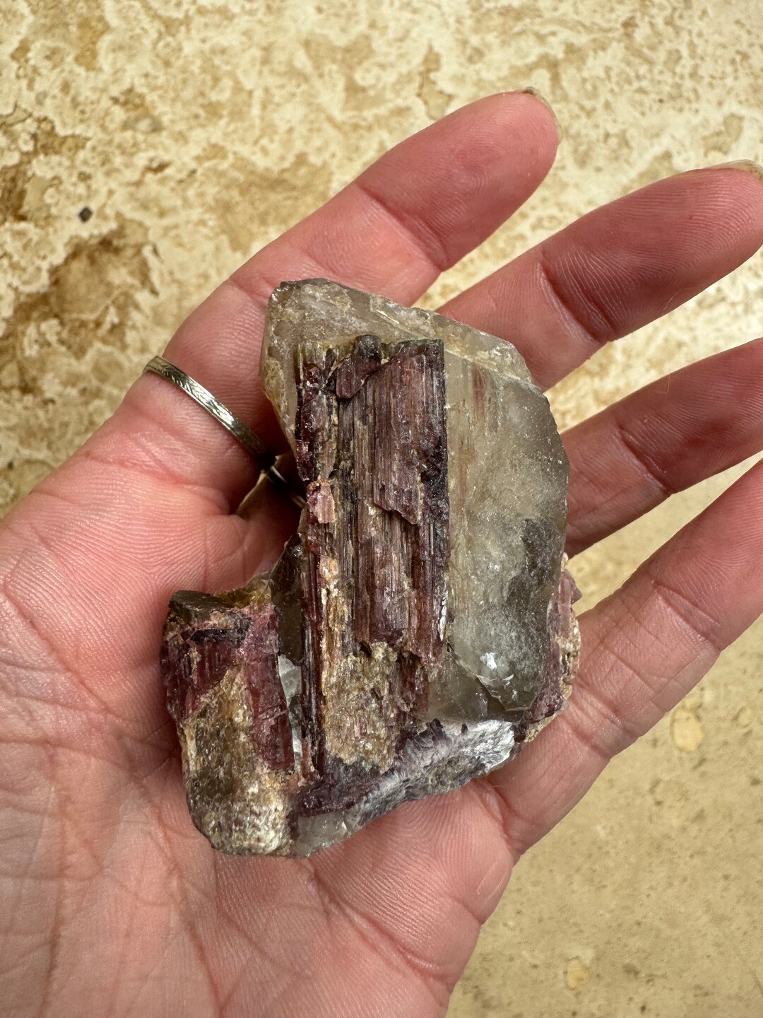 Big Lemon Tree Pocket Tourmaline Quartz Matrix Bicolor Tourmaline Gem ...