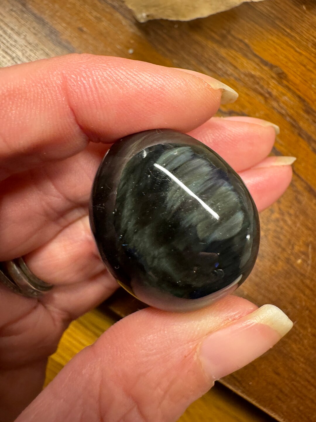 Color Movement High Quality Velvet Obsidian Palm Stone Royal Peacock ...