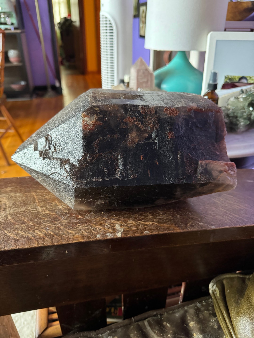 Raw 16lb Morion ENORMOUS 11x6 Iron Inclusions Statement Piece Huge ...