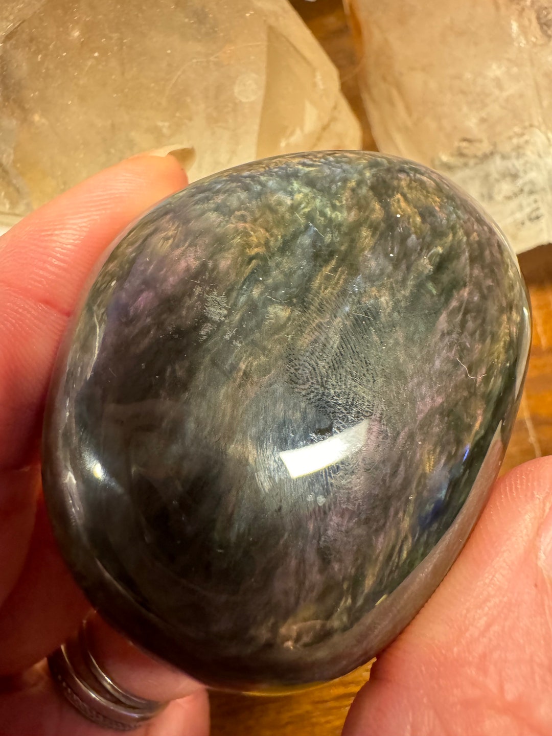 BEST AAA+ Extremely Chatoyant Velvet Obsidian AAA Grade Royal Peacock ...