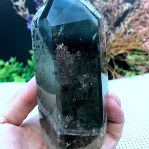Rare Included Garden Quartz Chlorite Green Phantom Quartz Tower ...