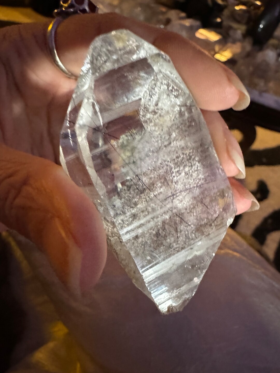 Rare Perfect Pocket Shamans Dream Lemurian Seed Tourmaline Lodolite ...