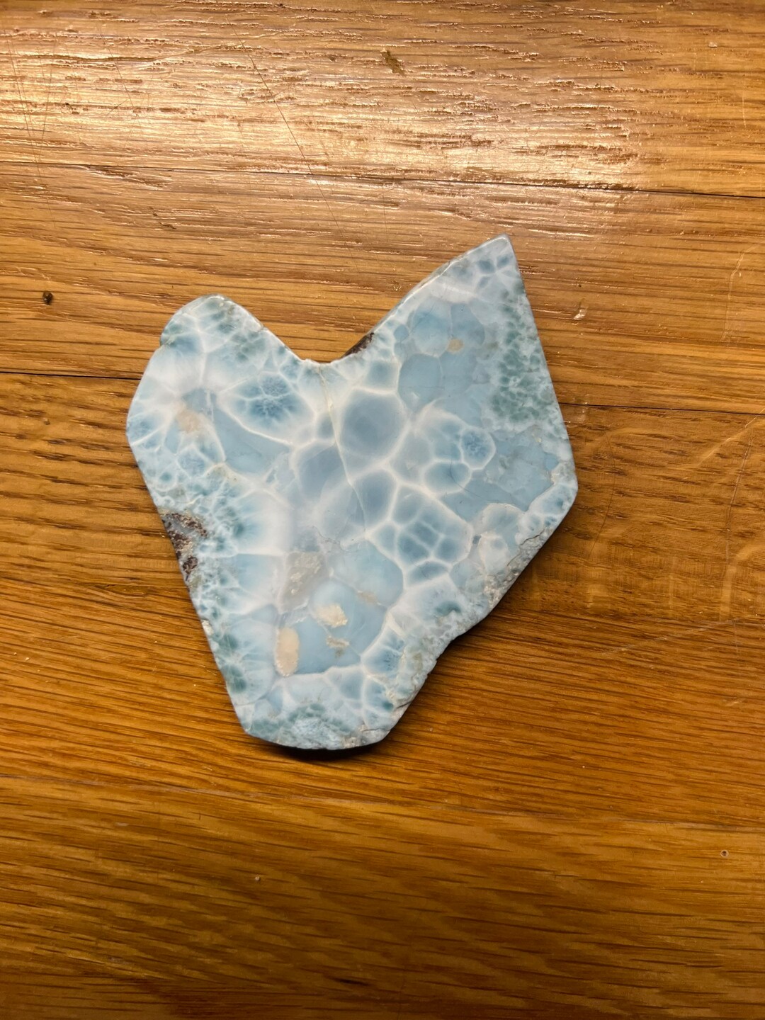 Wolf Dog Heart Larimar Polished Dog Dominican Republic Blue Pectolite ...