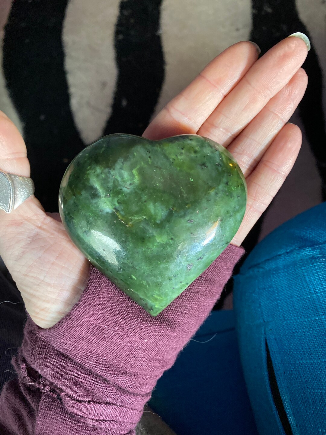 Jade Heart Large Jade High Quality Polished Big Palmstone Heart Palm ...