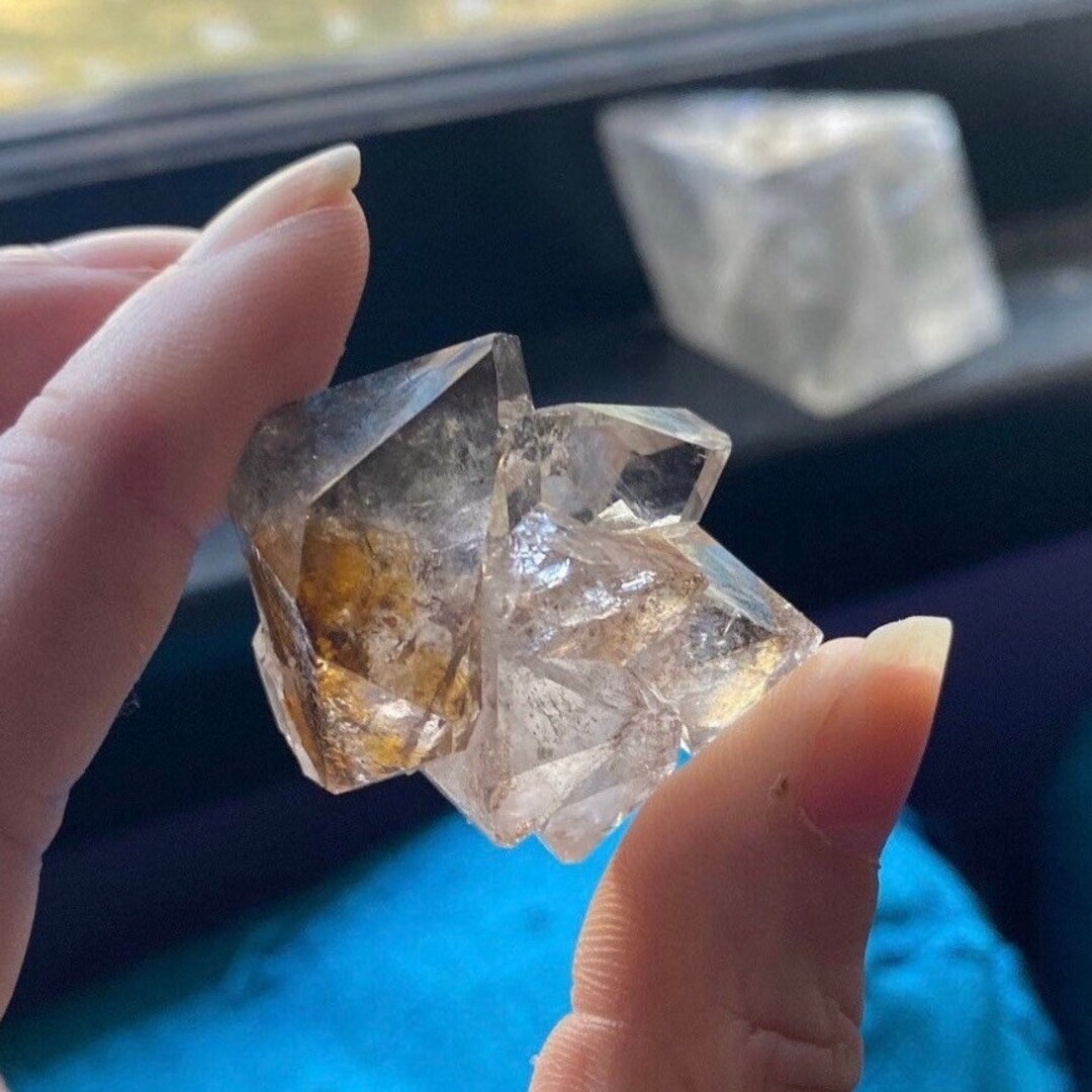 20yr Old Stock Moroccan Quartz Crystal Small Find W Hematite Inclusions ...