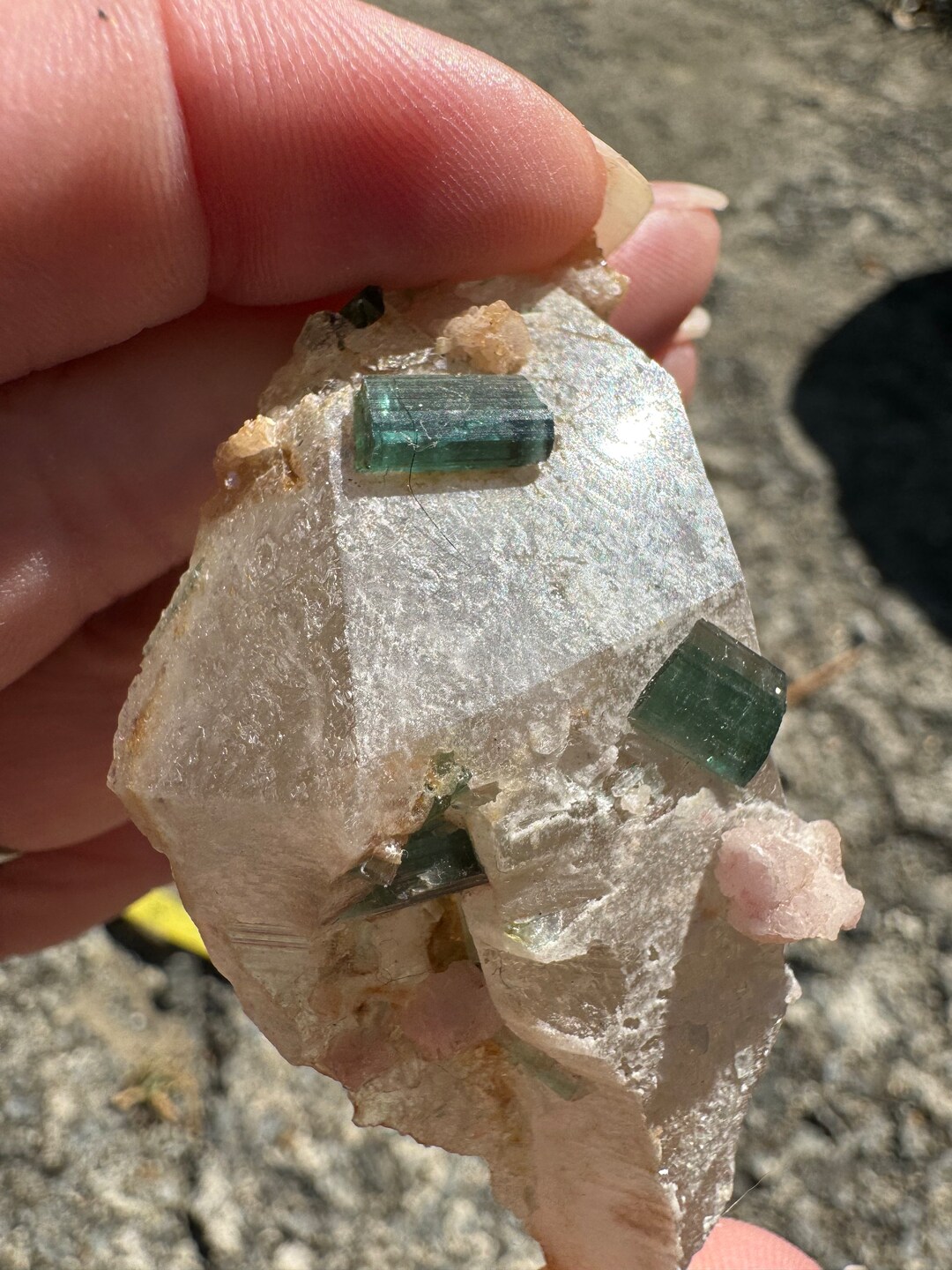 Indicolite Blue-green Tourmaline in Matrix Terminated Tourmalines Rare ...