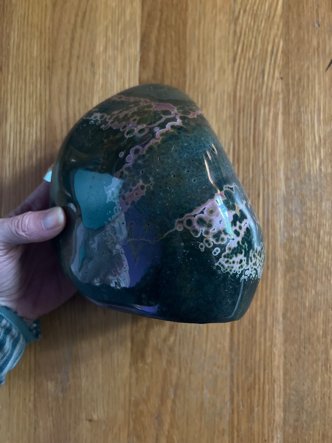 6x66.5 Orbicular Orbital Ocean Jasper Orbs Green Pink Kabamby ...