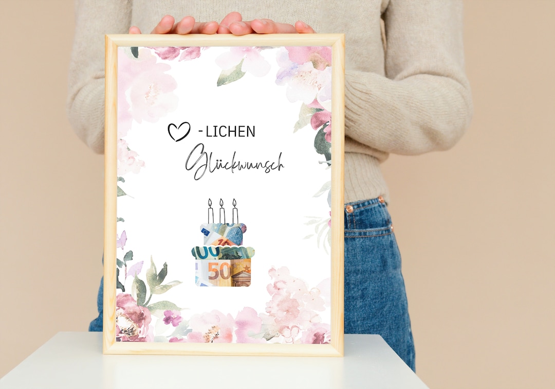Birthday Gift DIY Cash Gift PDF Template for Printing - Etsy