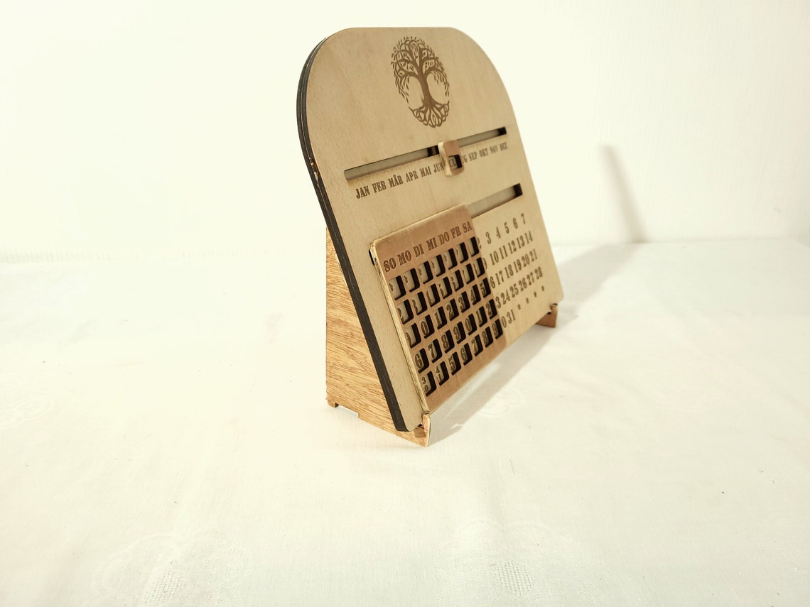 Endloskalender, ewiger Kalender, Kalender zum Schieben, Jahreskalender ...