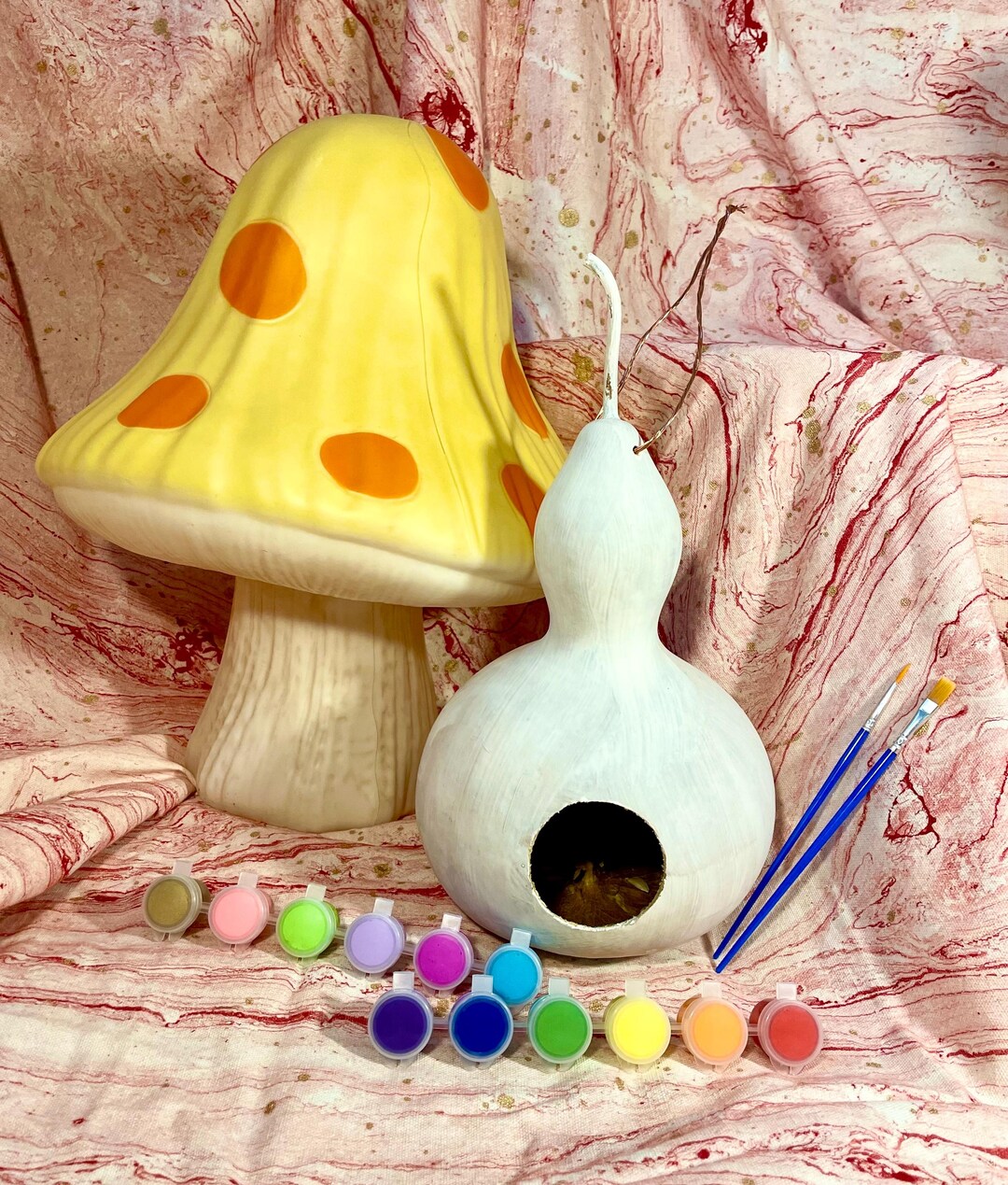 DIY Paint Your Own Birdhouse Gourd Kit: Craft Night Activity | Garden ...