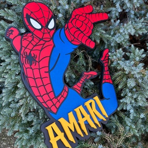 Personalized Spider Man Name Sign, Spider Name Sign, Custom Name Sign ...