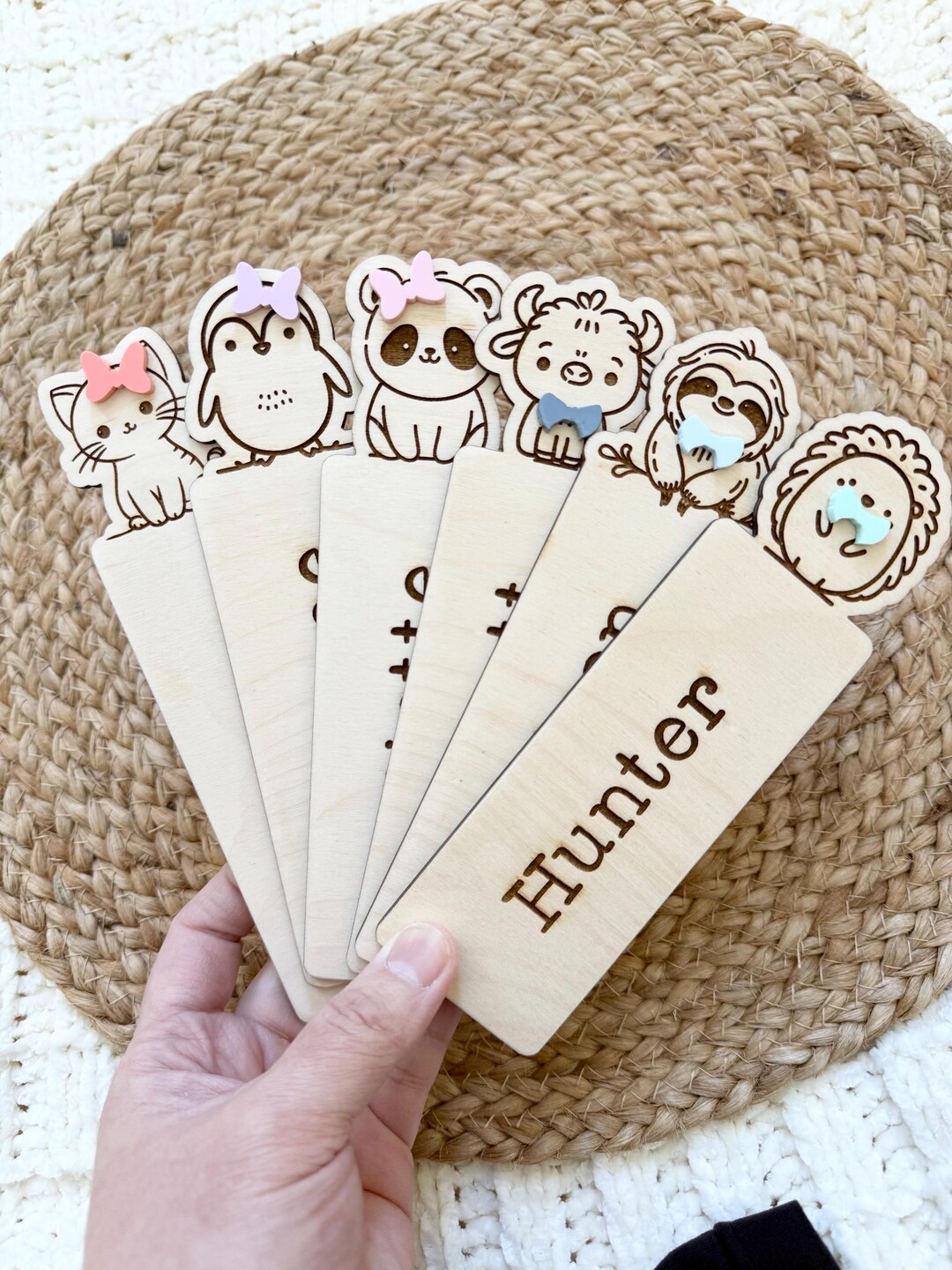 Personalized Kids Bookmarks Kids Reading Gift Wooden Bookmark Kids ...