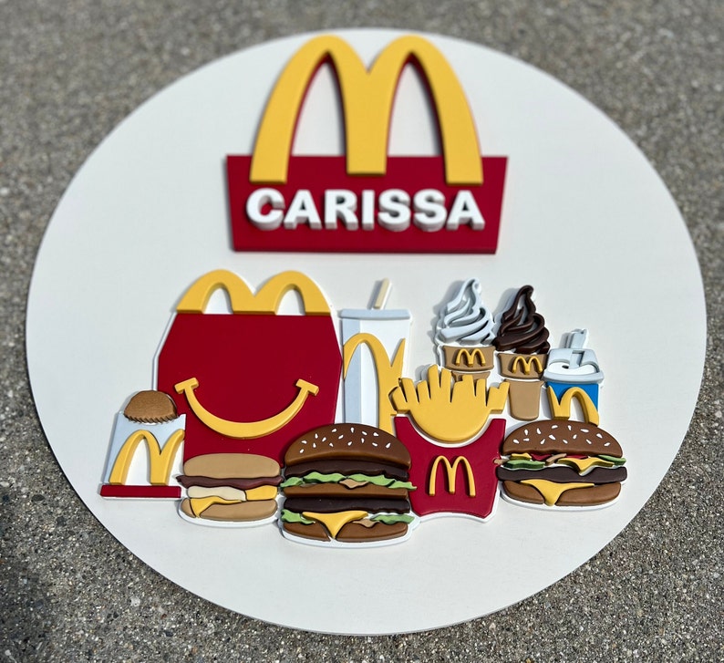 Mcdonalds Personalized Name Sign Wall Decor Funny Wood Sign Wall Decor ...