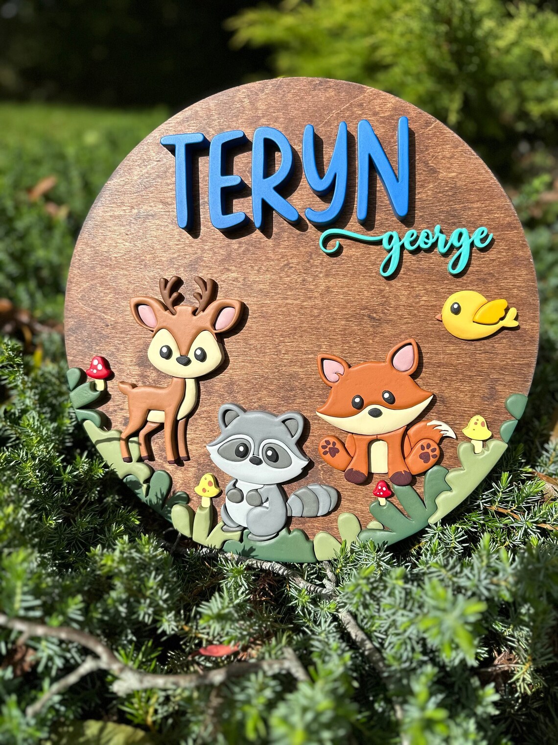 Woodlands Personalized Nursery Sign, Woodlands Theme, Name Sign, Kid's ...