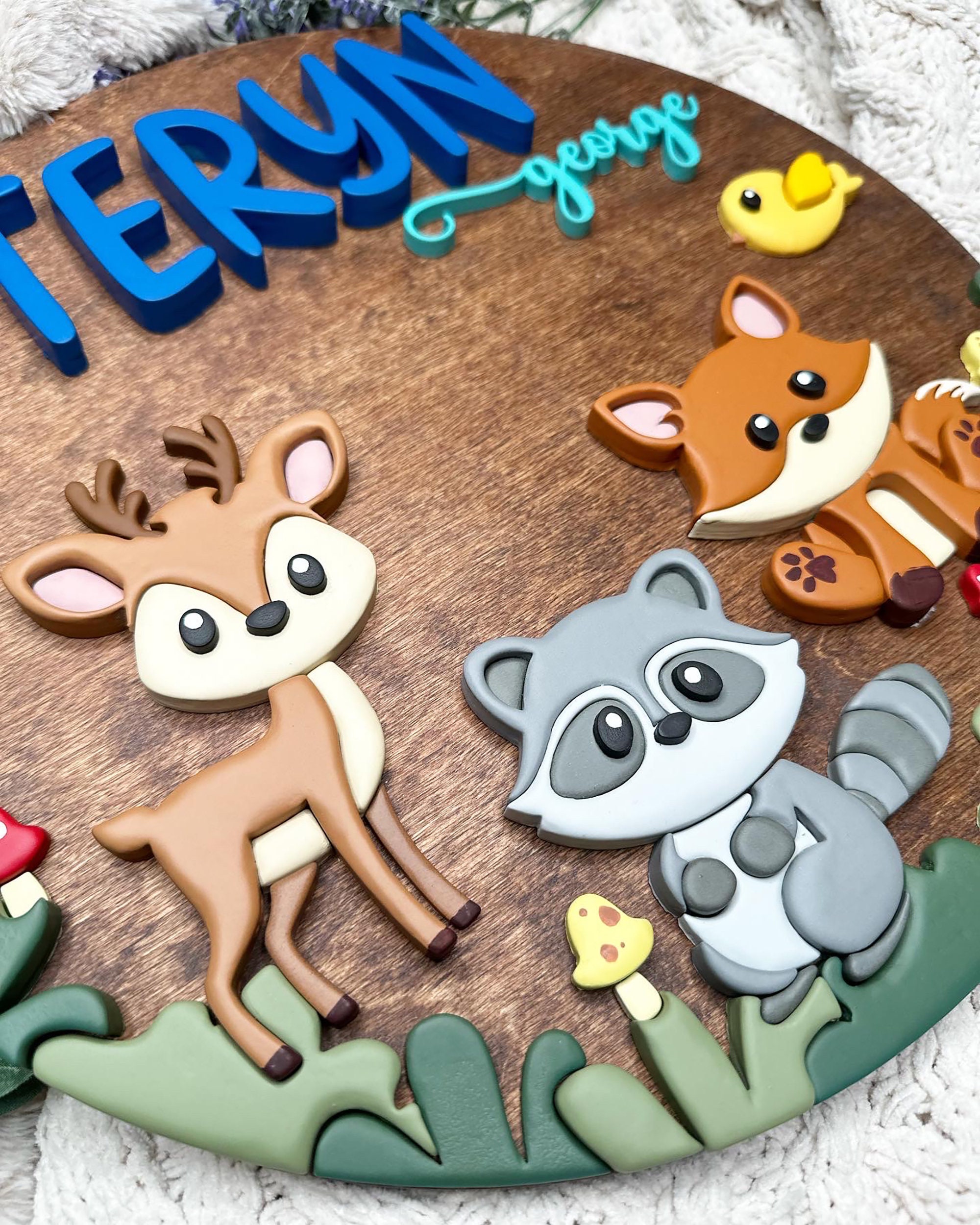Woodlands Personalized Nursery Sign, Woodlands Theme, Name Sign, Kid's ...