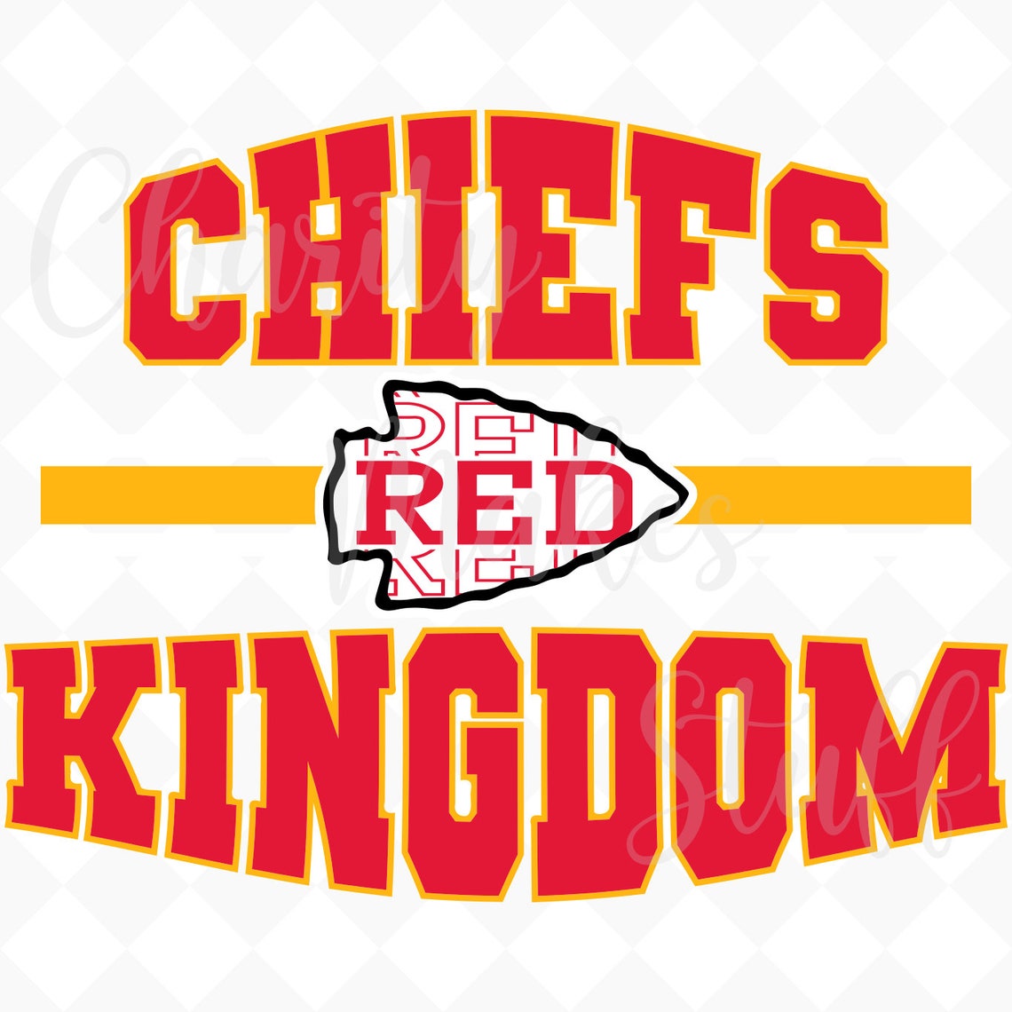 Kansas City Chiefs Red Kingdom DIGITAL FILE Svg Dxf Eps - Etsy