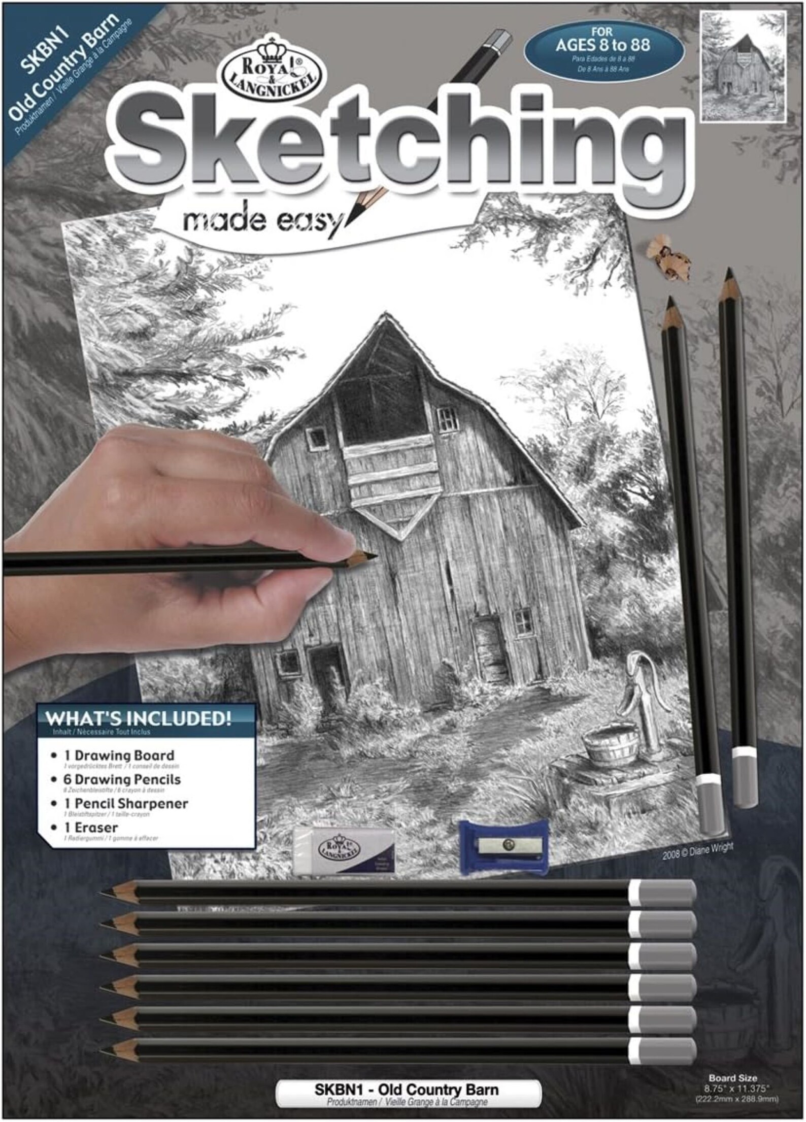 Royal & Langnickel Sketching Made Easy Drawing Set, Sketching Set for ...