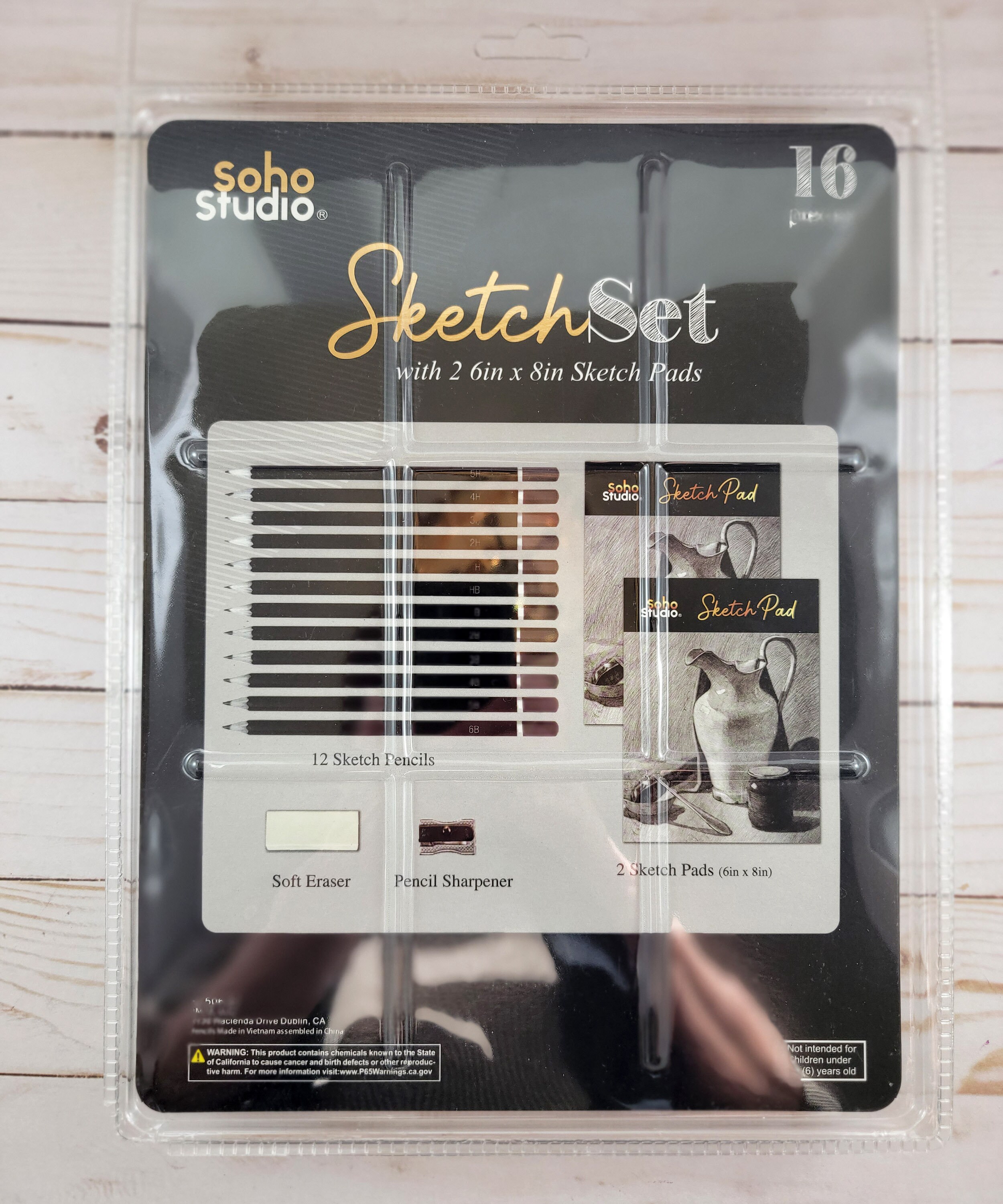 Soho Studio Drawing Set, 16 Pieces Sketch Kit, Sketch Pads &graphite ...