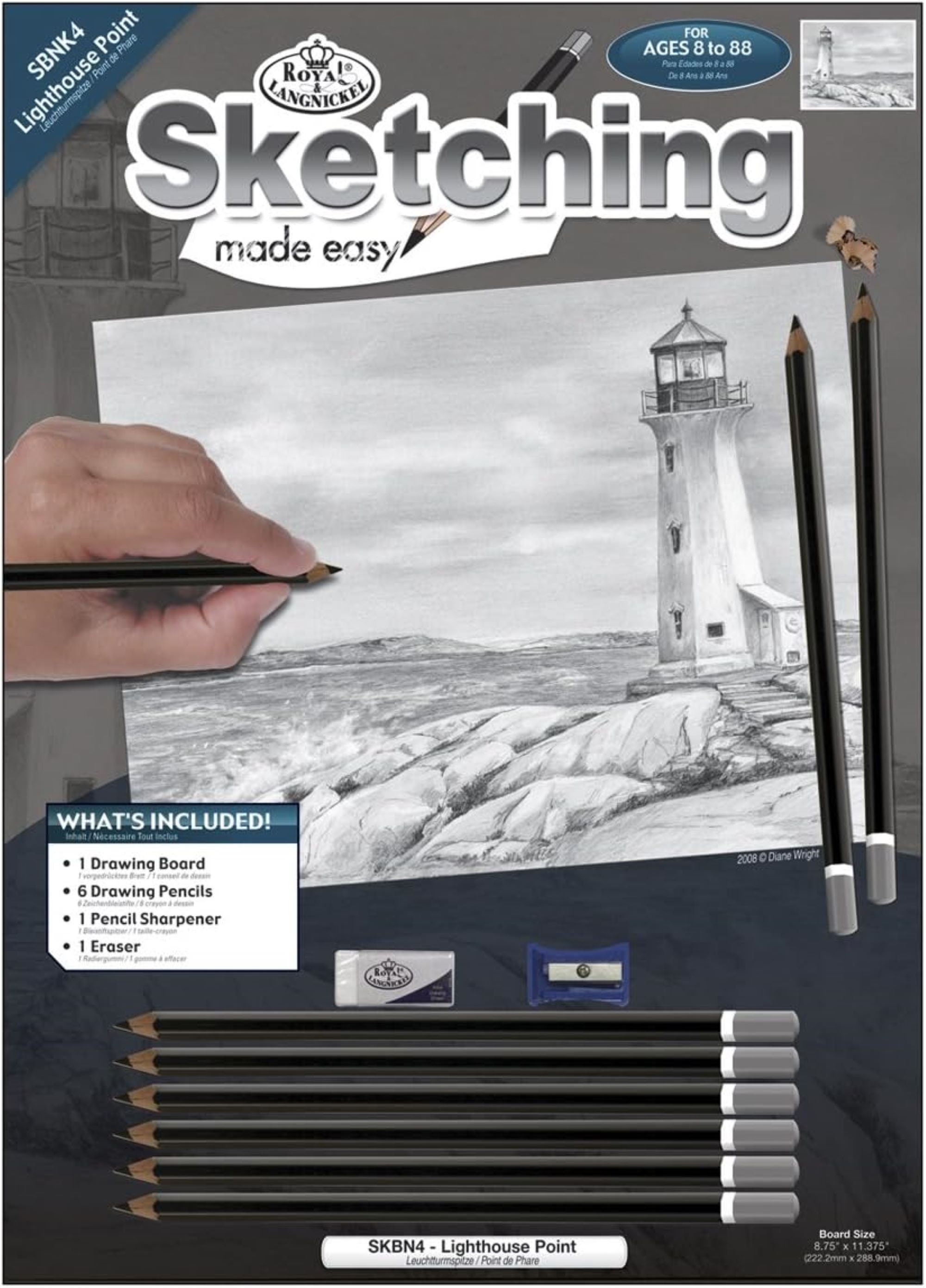 Royal & Langnickel Sketching Made Easy Drawing Set, Sketching Set for ...