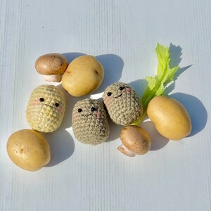 Potato Crochet Keychains | Cute Chubby Potato Plush | Derpy Cute ...