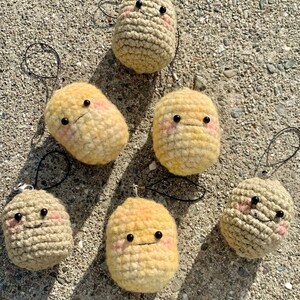 Potato Crochet Keychains | Cute Chubby Potato Plush | Derpy Cute ...