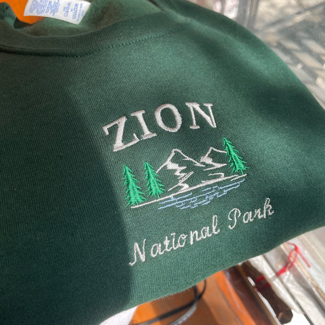 Zion National Park Sweatshirt Zion Park Embroidered - Etsy