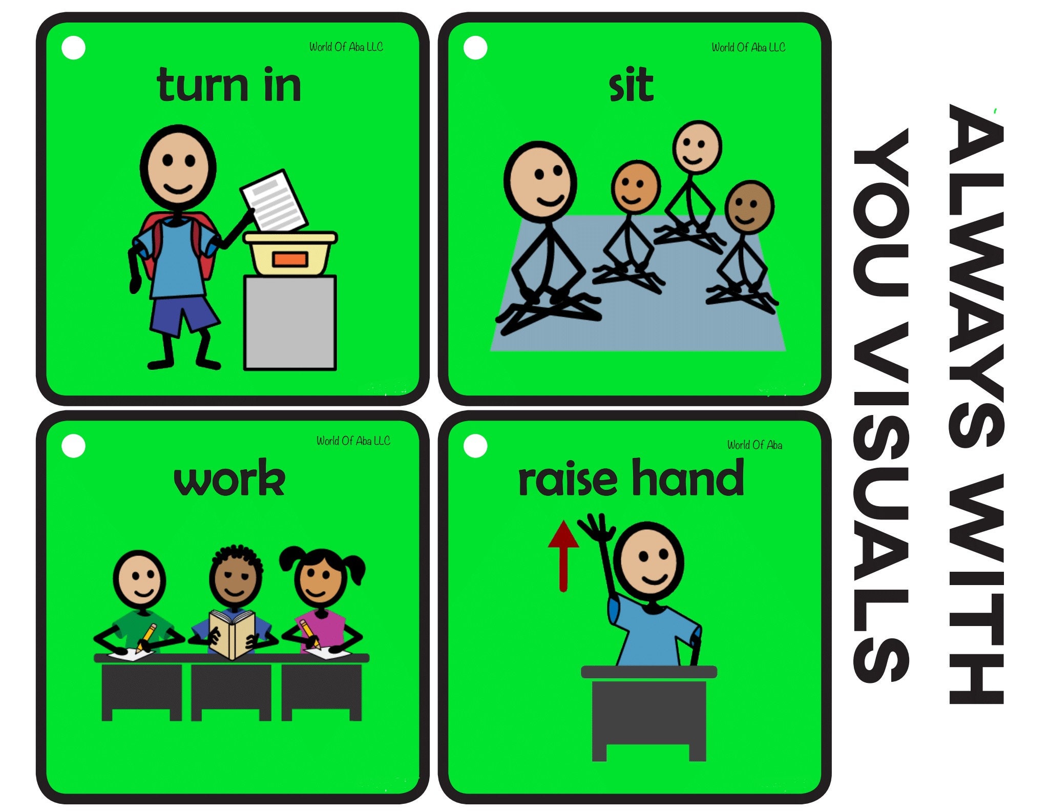 Visual Aid Keychain Cards - Etsy