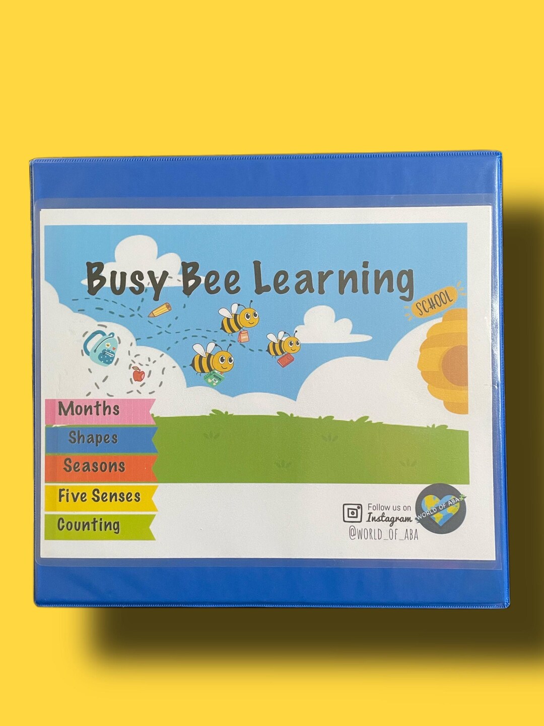 Busy Bee Learning Binder (digital Download) | Interactive Preschool ...