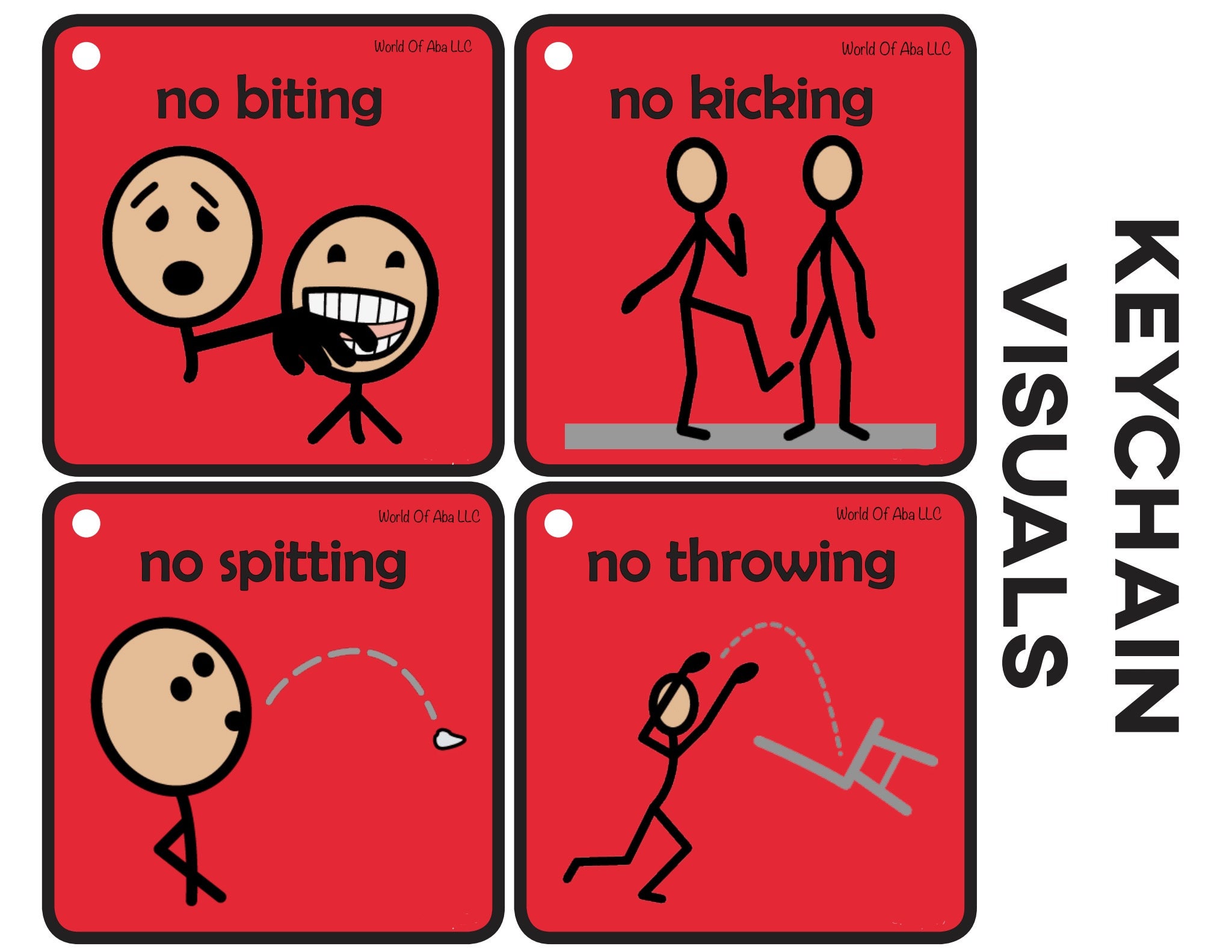 Visual Aid Keychain Cards - Etsy