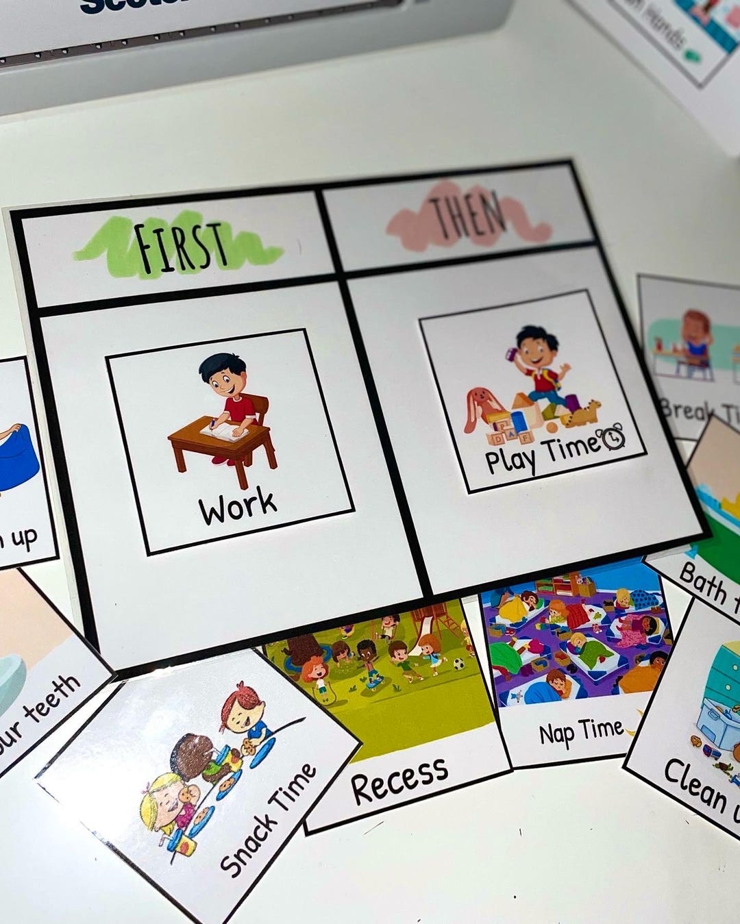 First Then Visual Schedule – Digital Printable for Kids | ABA Routine ...