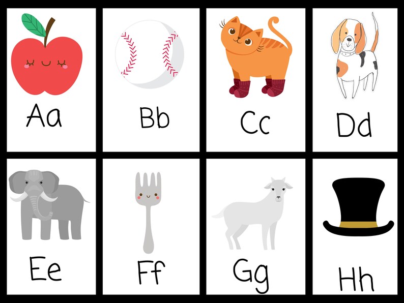 Learning the Abc’s Visual Aid Cards - Etsy