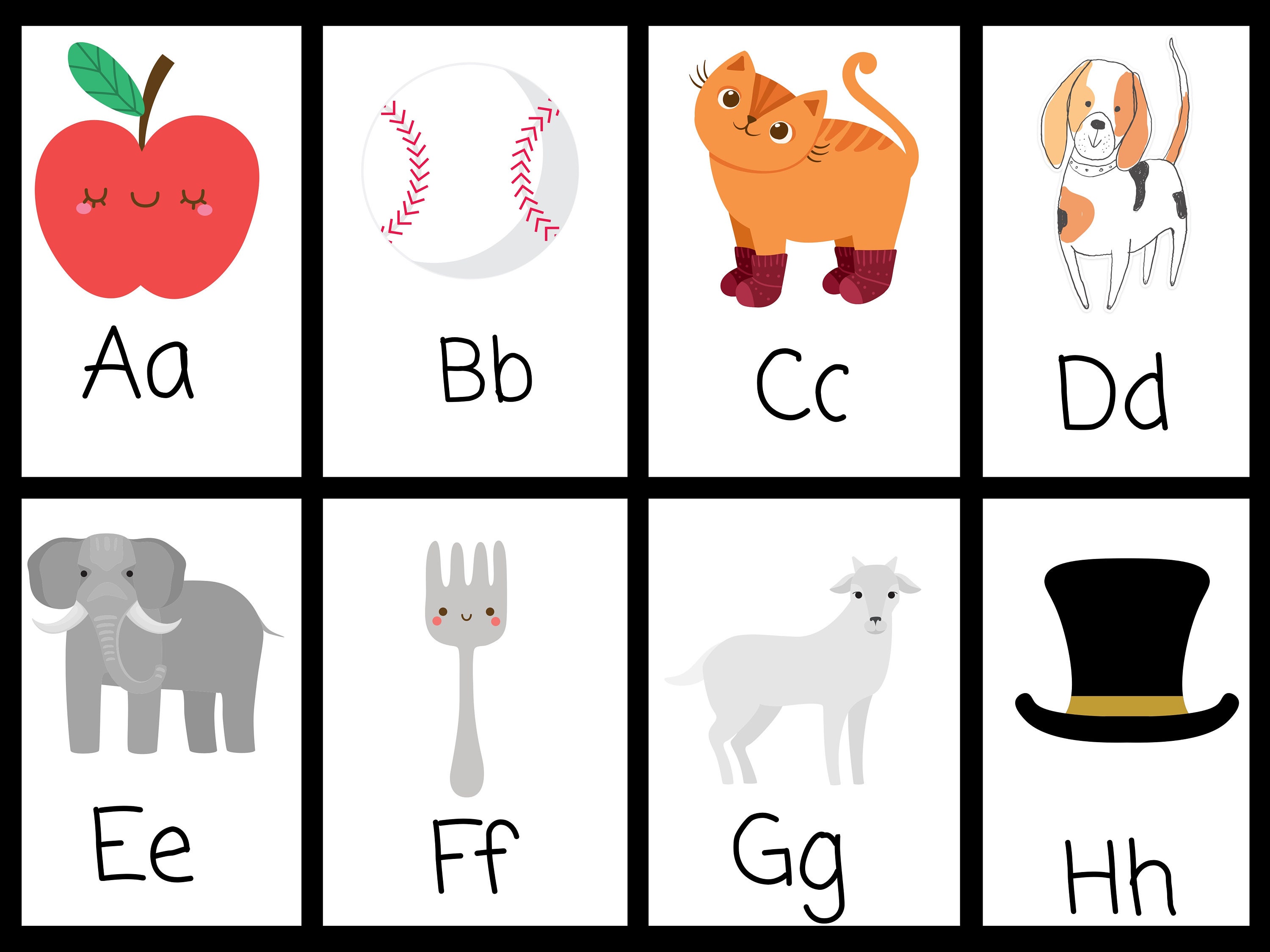 Learning the Abc’s Visual Aid Cards - Etsy