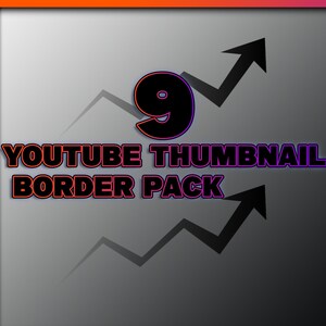 Gradient Youtube Thumbnail Borders Template Pack Featuring 9 Colors ...