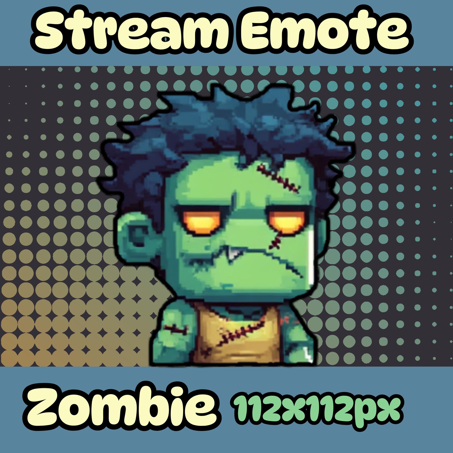 Chibi Zombie Emote – Pixel Art Stream Overlay (digital Download) - Etsy